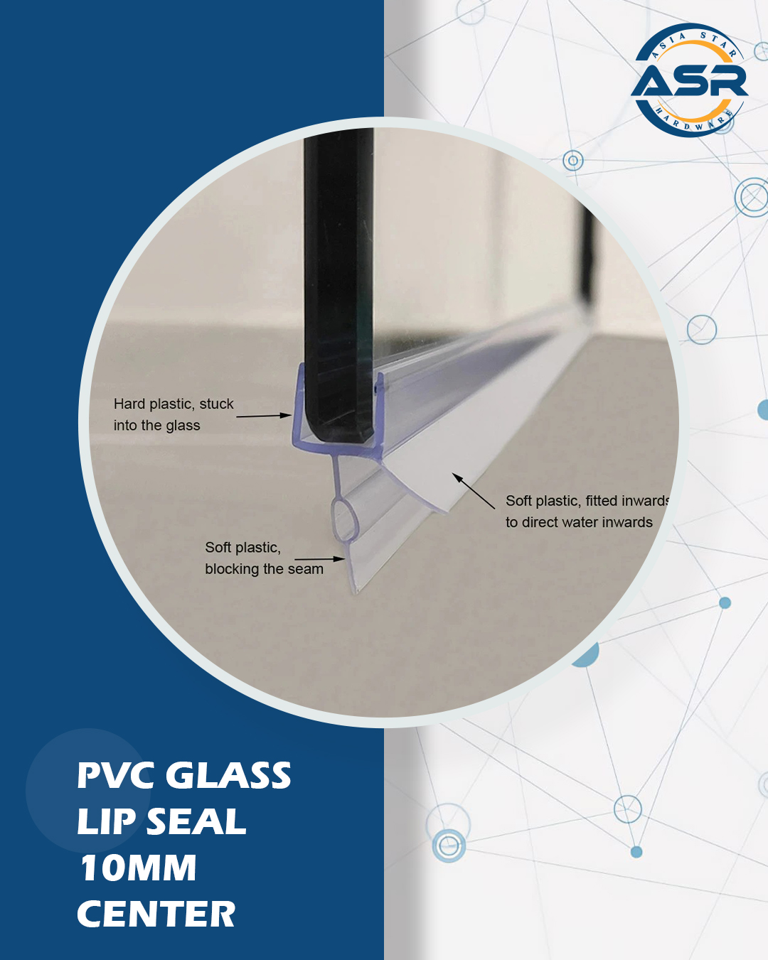 PVC GLASS LIP SEAL 10MM CENTER – ASIA STAR